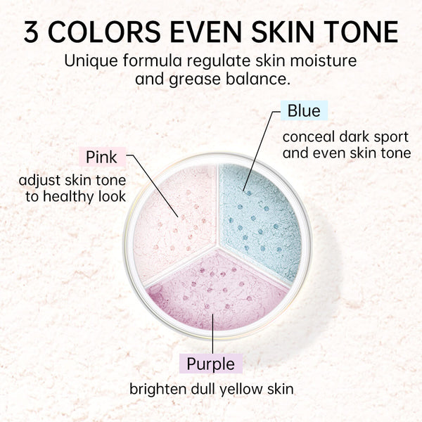 CATKIN Tri-color Lotus Loose Setting Powder Oil control Even Out ...