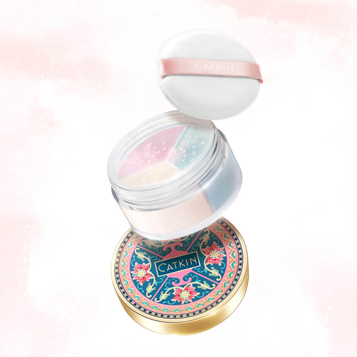 CATKIN Tri-color Lotus Loose Setting Powder Oil control Even Out ...