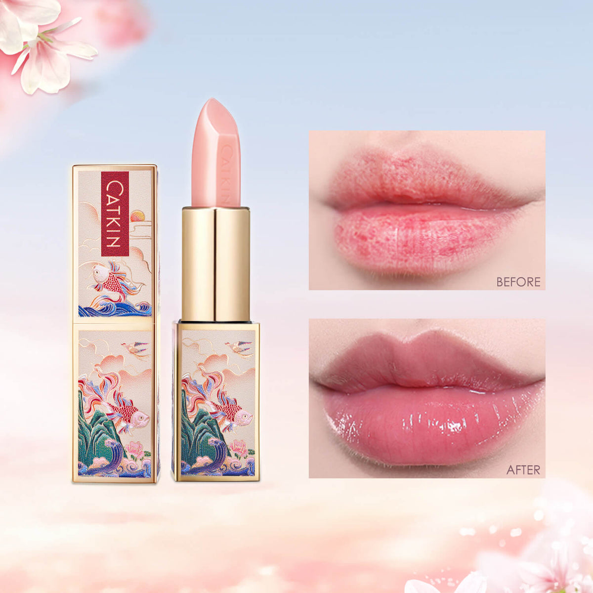 CATKIN Hydrating Lip Balm Color Changing Lip Moistrurizer For Dry And Chapped Lips